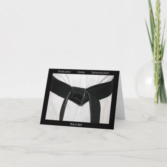 Martial Arts Black Belt Congratulations Card | Zazzle