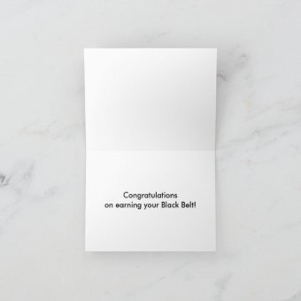 Martial Arts Black Belt Congratulations Card | Zazzle