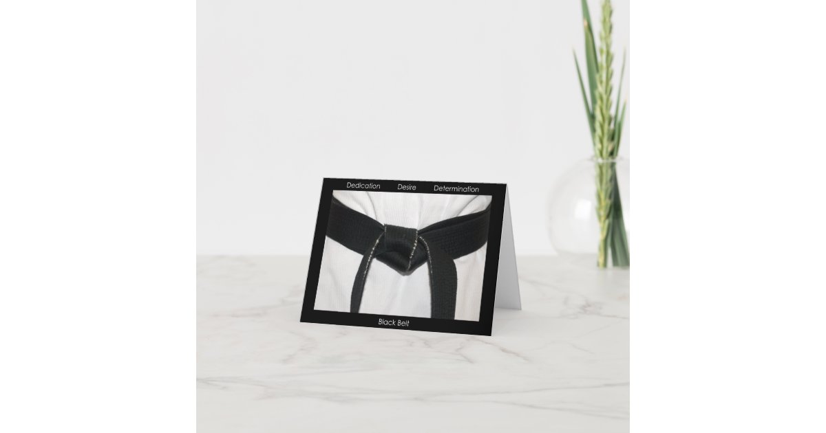 Martial Arts Black Belt Congratulations Card | Zazzle