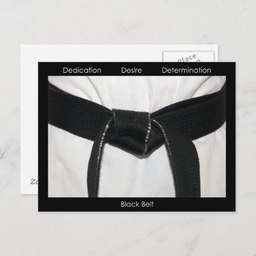 Martial Arts Black Belt Congratulations Postcard | Zazzle