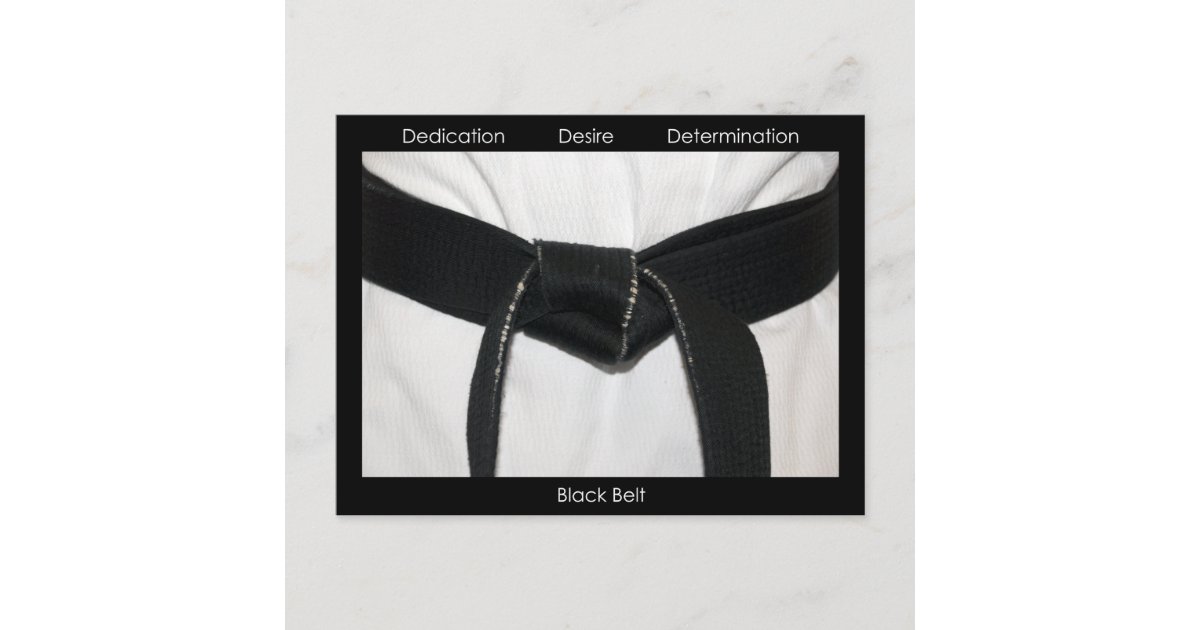 Martial Arts Black Belt Congratulations Postcard | Zazzle