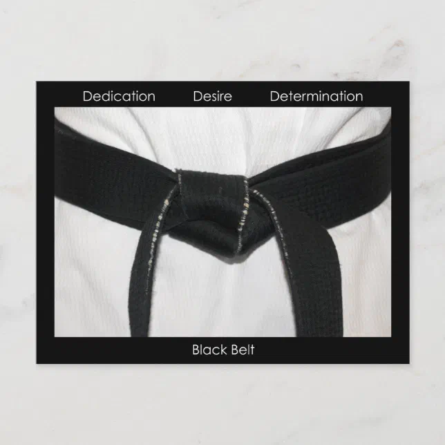 Martial Arts Black Belt Congratulations Postcard | Zazzle