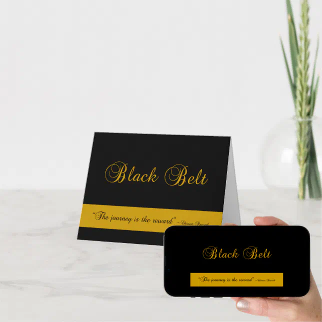 Martial Arts Black Belt Journey Congratulations Card | Zazzle