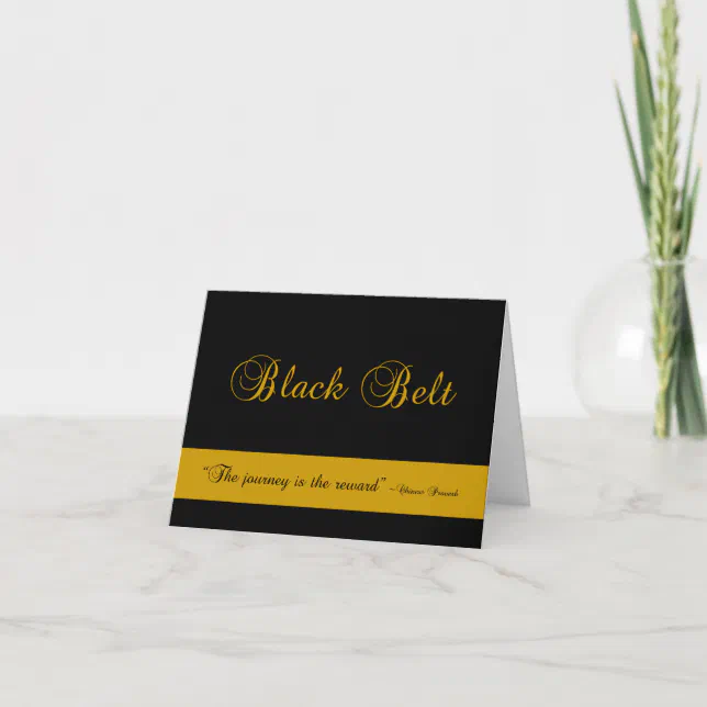 Martial Arts Black Belt Journey Congratulations Card | Zazzle