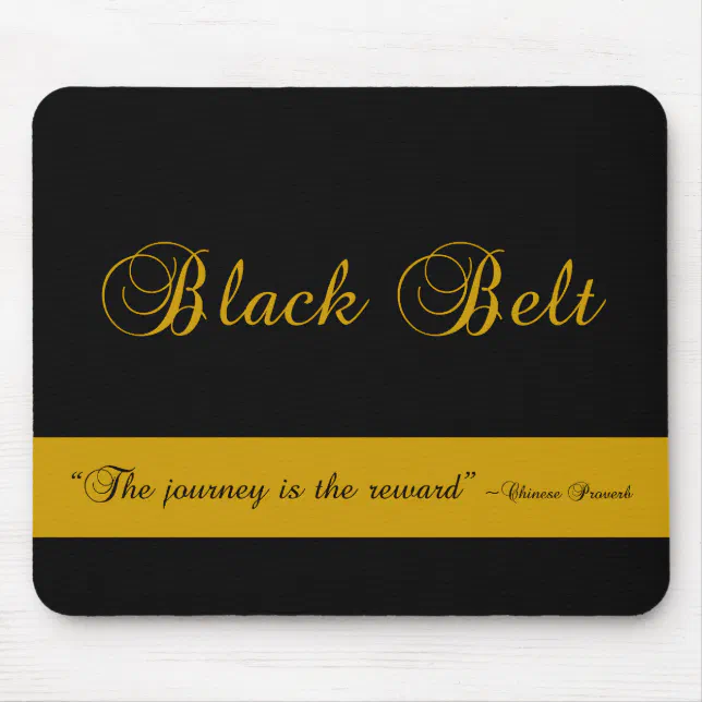 Martial Arts Black Belt Journey Mouse Pad | Zazzle