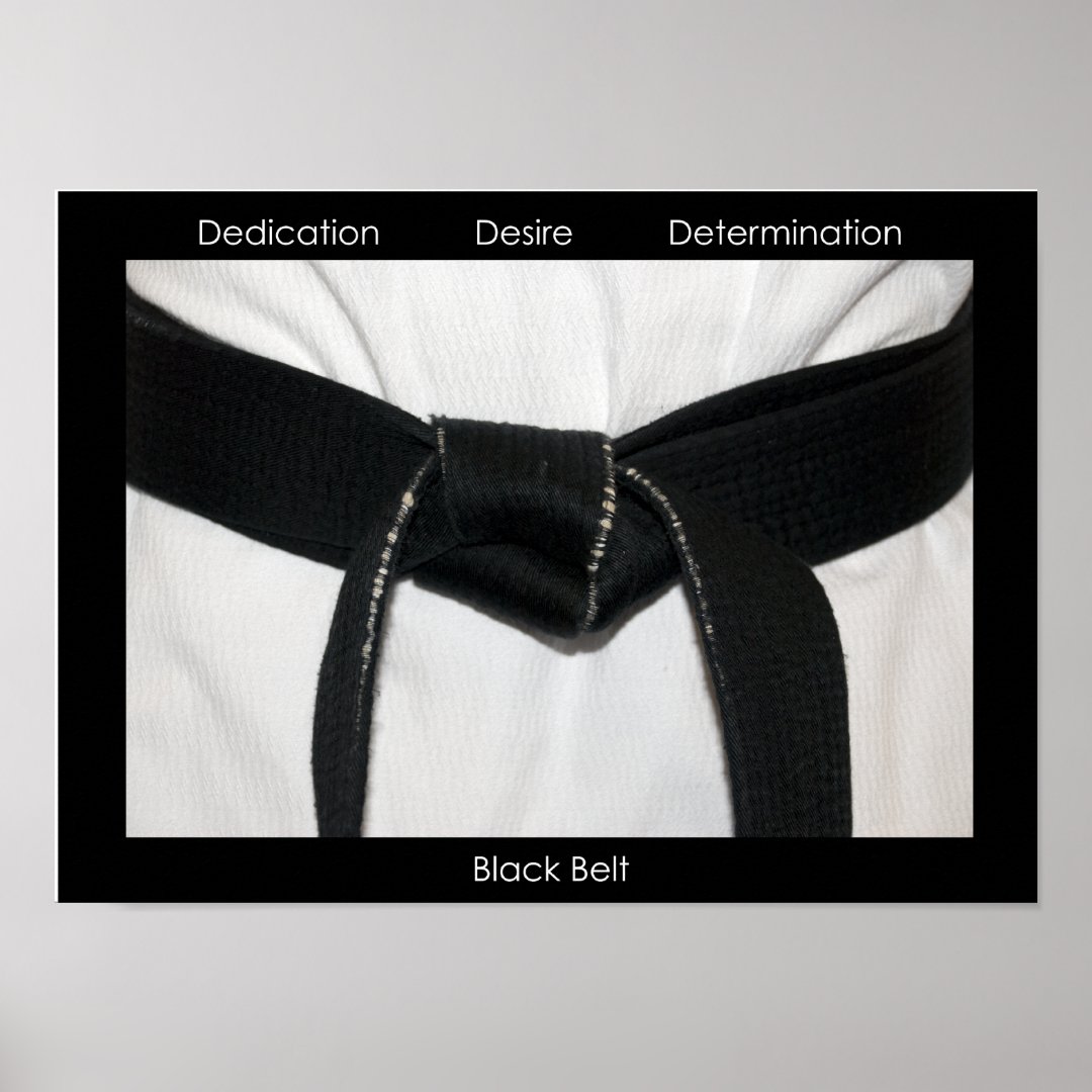Martial Arts Black Belt Motivational Poster | Zazzle