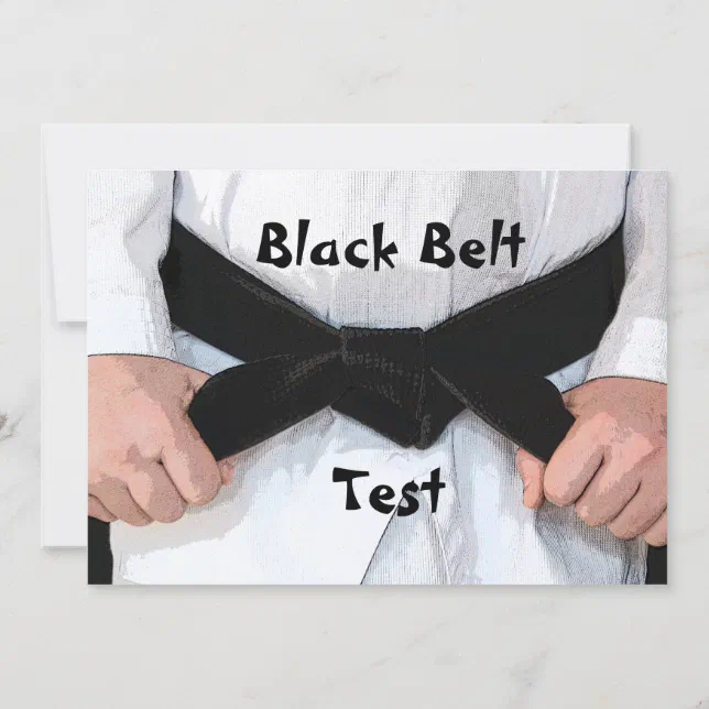 Martial Arts Black Belt Promotion Test Invitation | Zazzle