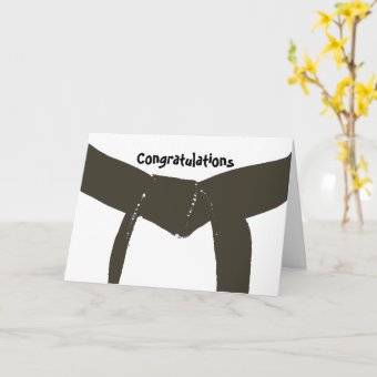 Martial Arts Brown Belt Congratulations Card | Zazzle