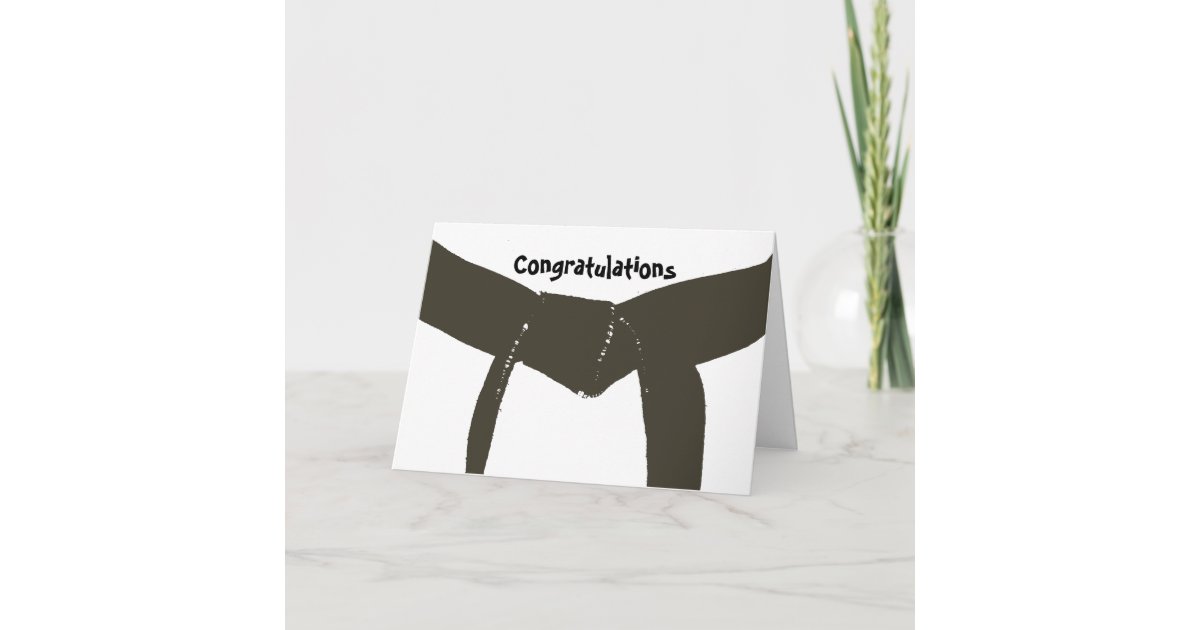 Martial Arts Brown Belt Congratulations Card | Zazzle