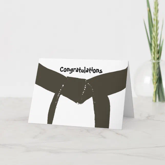 Martial Arts Brown Belt Congratulations Card | Zazzle