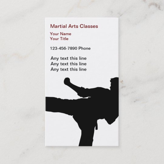 Martial Arts Business Cards | Zazzle.com