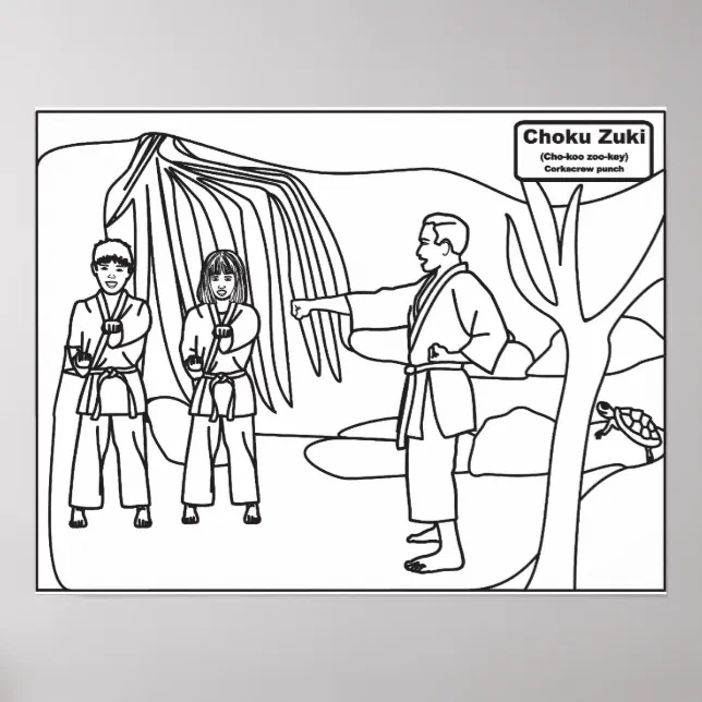 martial arts coloring sheets