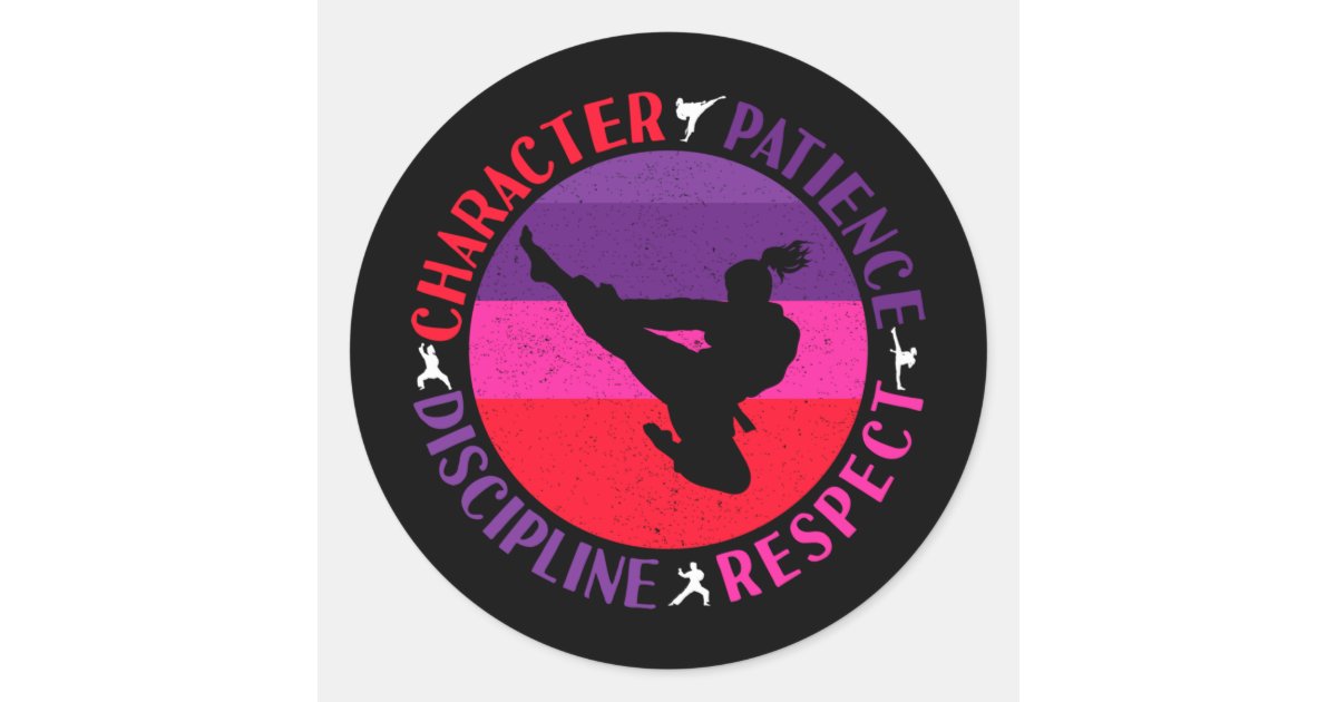 Martial Arts Core Values - Karate Classic Round Sticker | Zazzle