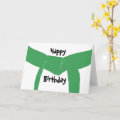 Martial Arts Green Belt Birthday Card | Zazzle