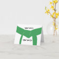 Martial Arts Green Belt Card | Zazzle