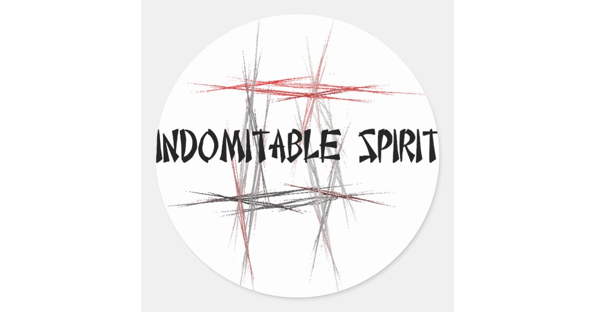 Martial Arts Indomitable Spirit Classic Round Sticker | Zazzle