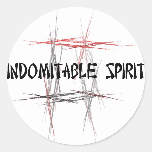 Martial Arts Indomitable Spirit Classic Round Sticker | Zazzle