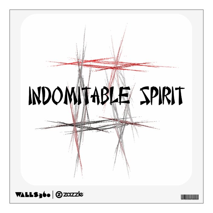 Martial Arts Indomitable Spirit Wall Sticker | Zazzle.com