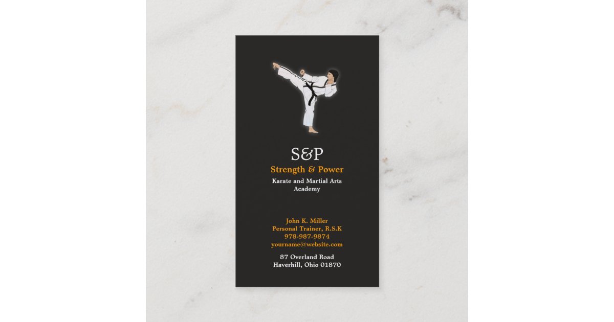 Martial Arts Karate Business Card | Zazzle.com