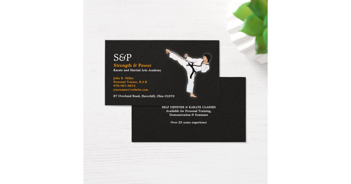 Martial Arts Karate Business Card | Zazzle.com