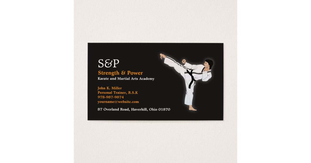Martial Arts Karate Business Card | Zazzle.com