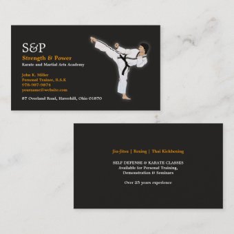 Martial Arts Karate Business Card | Zazzle