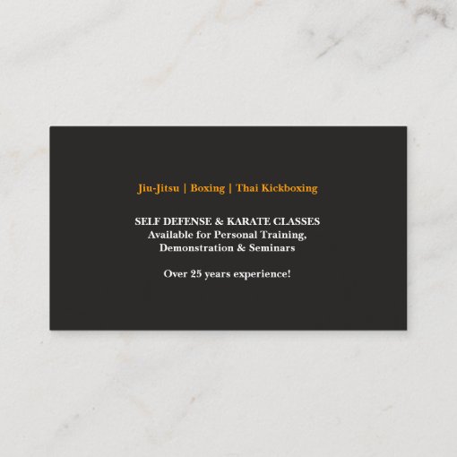 Martial Arts Karate Business Card | Zazzle