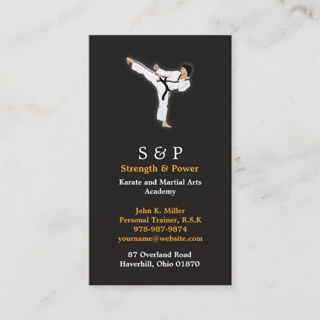 Martial Arts Karate Business Card | Zazzle