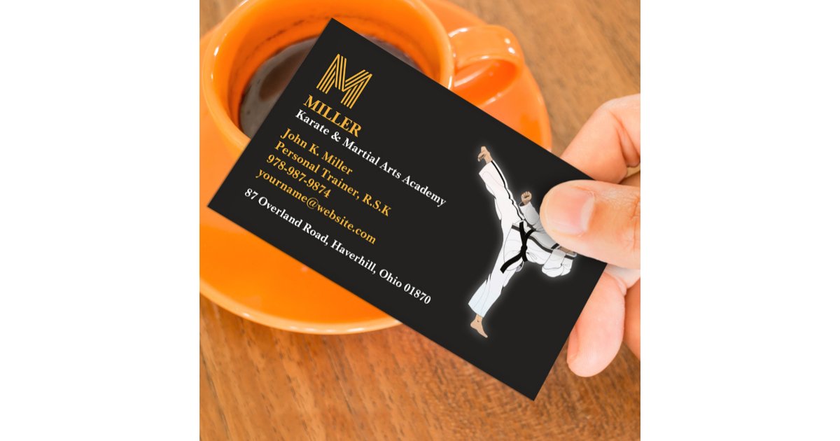 Martial Arts Karate Business Card Template | Zazzle