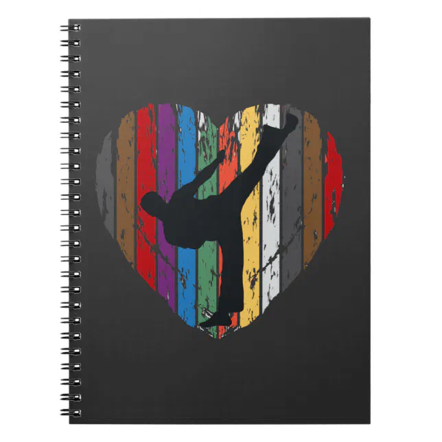 Martial Arts Karate Fighter Belt Colors Notebook | Zazzle