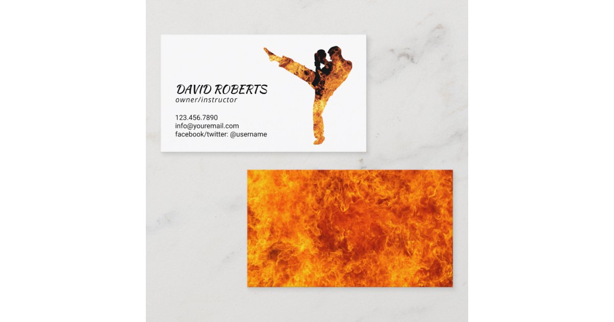 Martial Arts Karate Instructor Professional Business Card | Zazzle