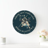 Martial Arts Karate Taekwondo Jiu-jitsu Studio Large Clock | Zazzle