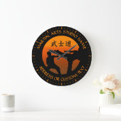 Martial Arts Karate Taekwondo Kung Fu Studio Large Clock | Zazzle