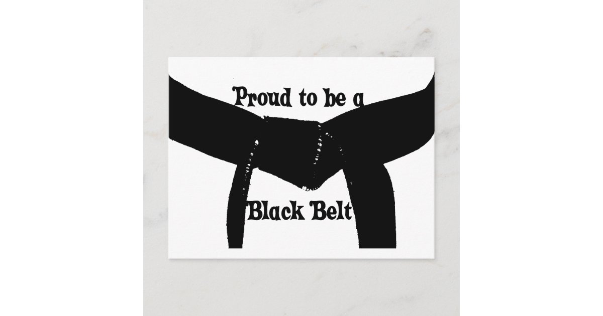 Martial Arts Proud to be a Black Belt Postcard | Zazzle