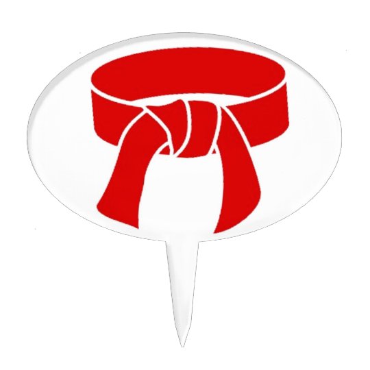 Martial Arts Red Belt Cake Topper Karate Cupcake | Zazzle.com
