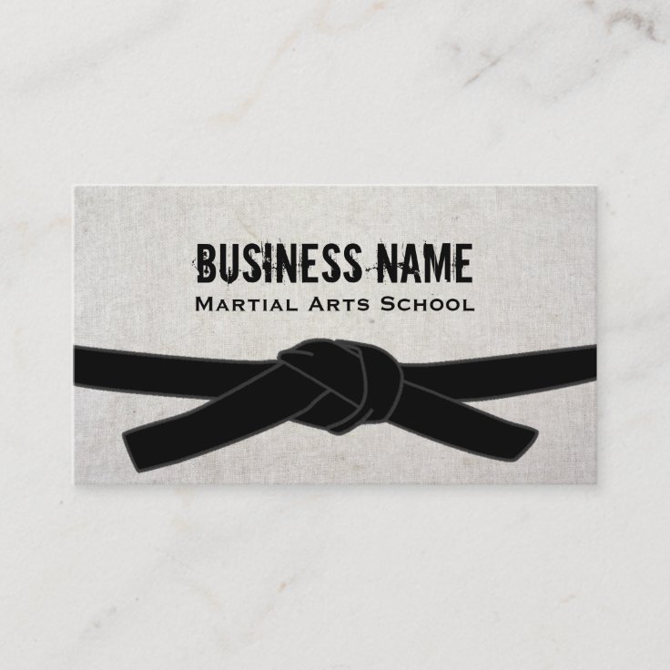 Martial Arts School Karate Dojo Black Belt Master Business Card | Zazzle