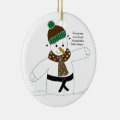 Martial Arts Snowman Ceramic Ornament | Zazzle