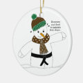 Martial Arts Snowman Ceramic Ornament | Zazzle
