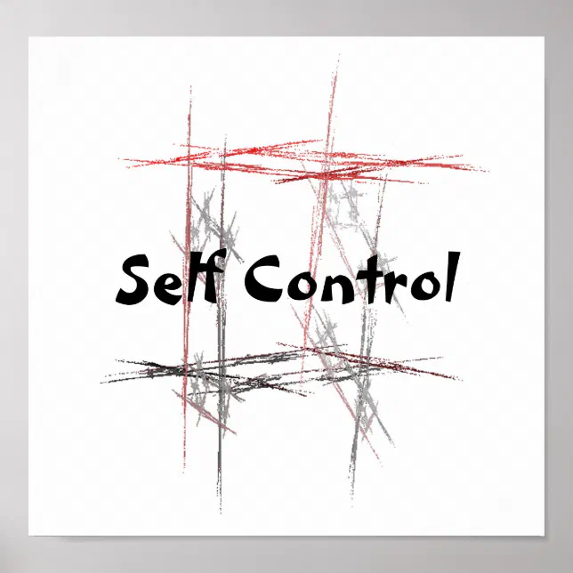 Martial Arts Taekwondo Tenets Self Control Poster | Zazzle