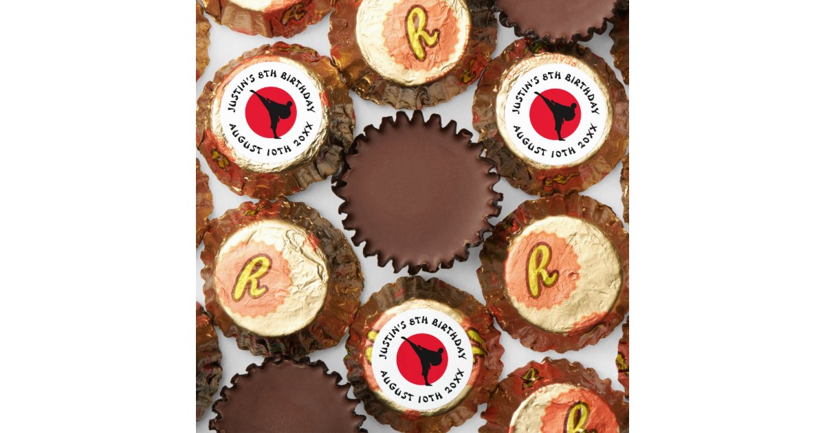 Martial arts theme Birthday party karate kick pose Reese's Peanut ...