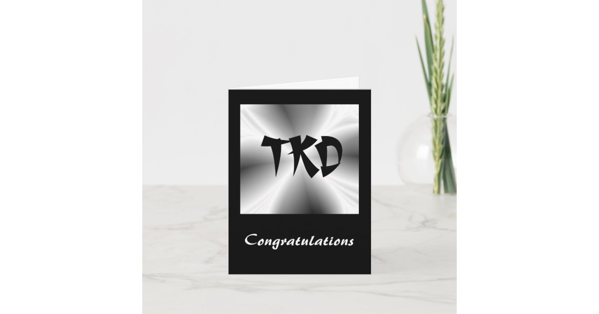 Martial Arts TKD Congratulations Card | Zazzle