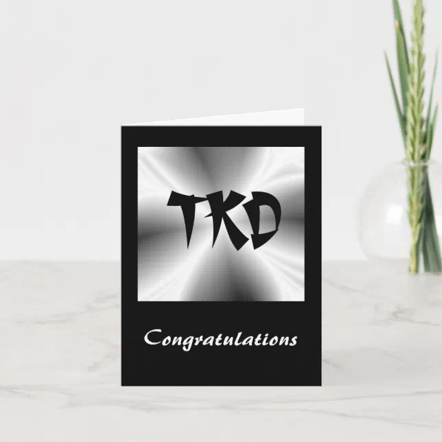 Martial Arts TKD Congratulations Card | Zazzle