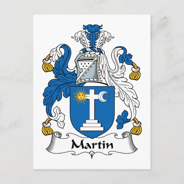 Martin Family Crest Postcard | Zazzle