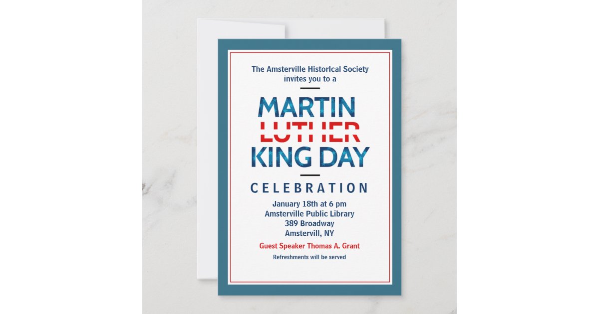Martin Luther King Jr. Invitation | Zazzle
