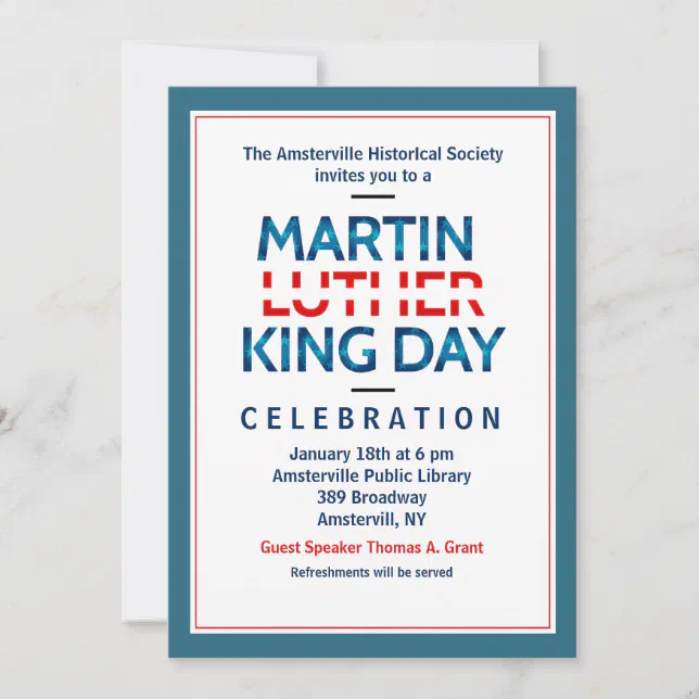 Martin Luther King Jr. Invitation | Zazzle
