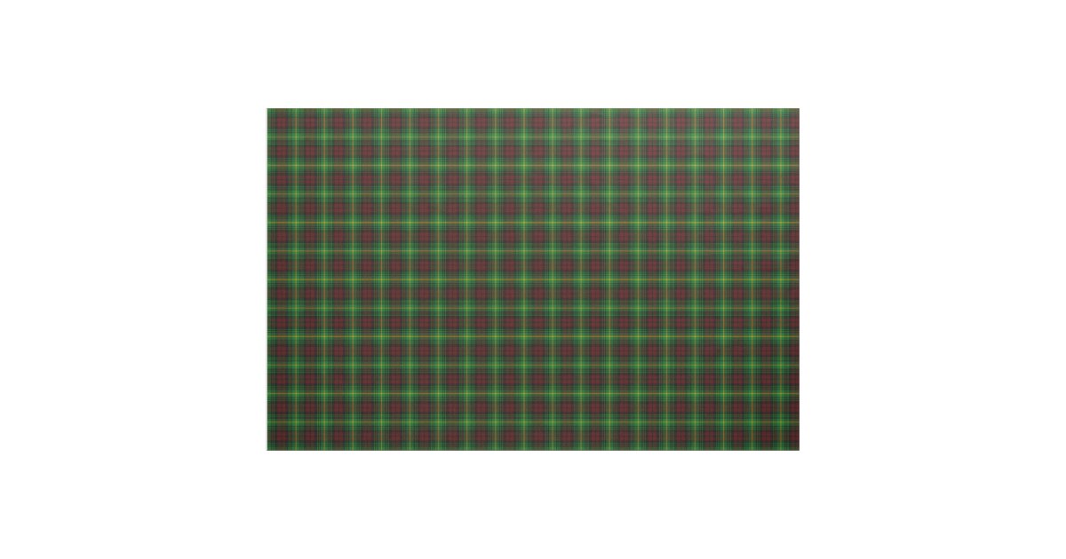Martin Tartan Print Fabric | Zazzle