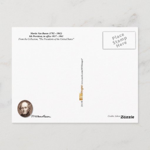 Martin Van Buren - 8th President of the U.S. Postcard | Zazzle