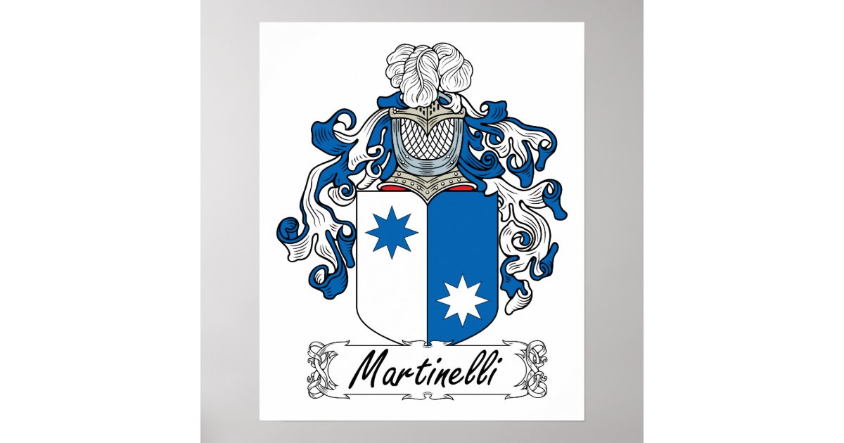 Martinelli Family Crest Poster | Zazzle