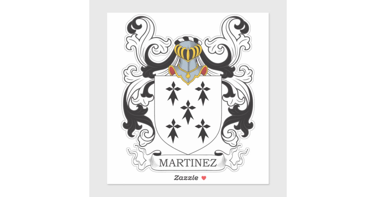Martinez Coat of Arms Sticker | Zazzle