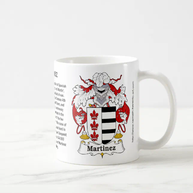 Martinez Family Crest on a mug | Zazzle